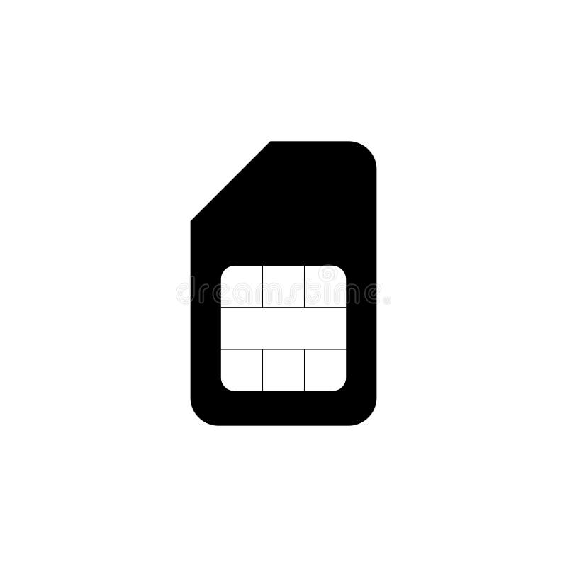 Sim Card Icon Vector. Dual Sim Card Icon Stock Vector - Illustration of ...
