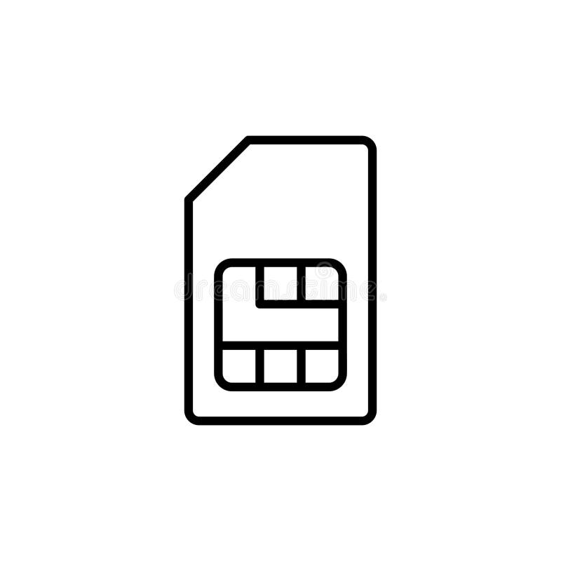 Sim Card Icon . Dual Sim Card Icon Vector Stock Vector - Illustration ...