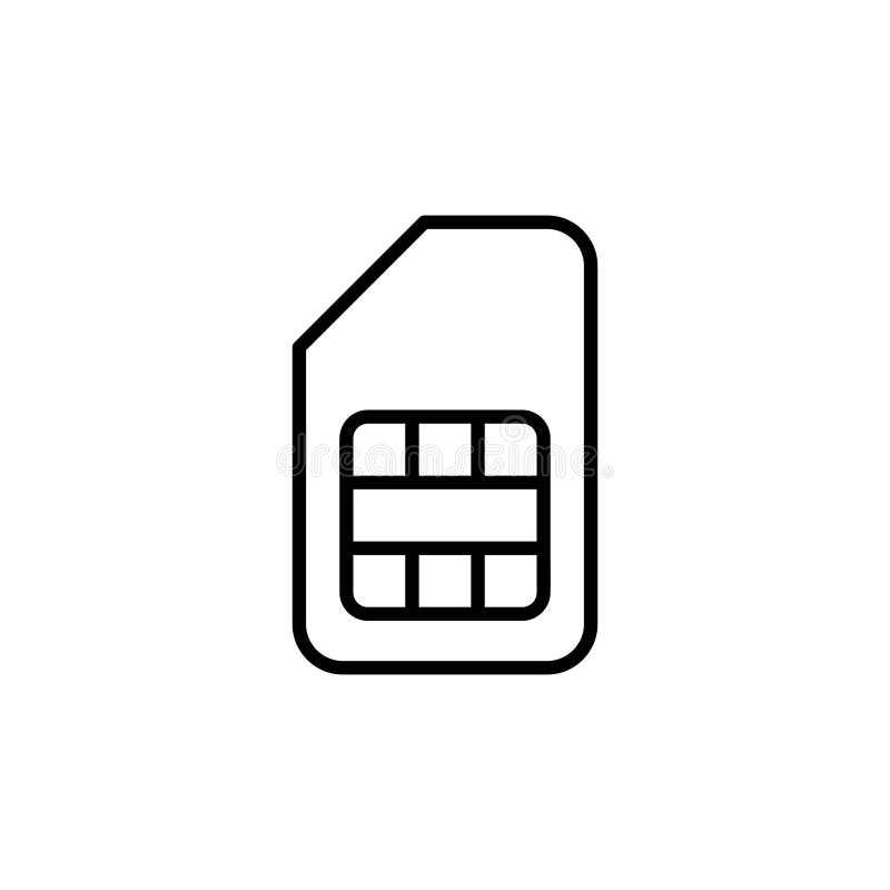 Sim Card Icon . Dual Sim Card Icon Vector Stock Vector - Illustration ...