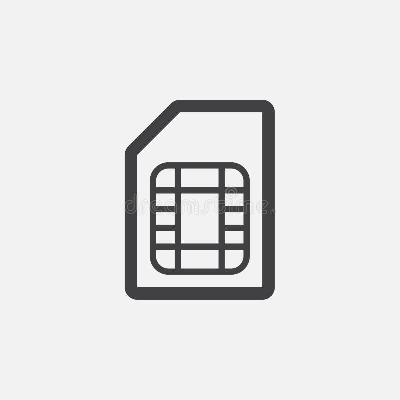 Sim Card Icon, Vector Logo Illustration, Pictogram Isolated on White ...
