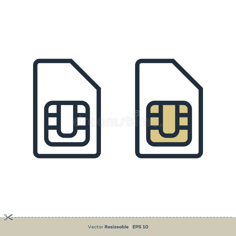 Sim Card Icon Vector Logo Template Illustration Design. Vector EPS 10 ...