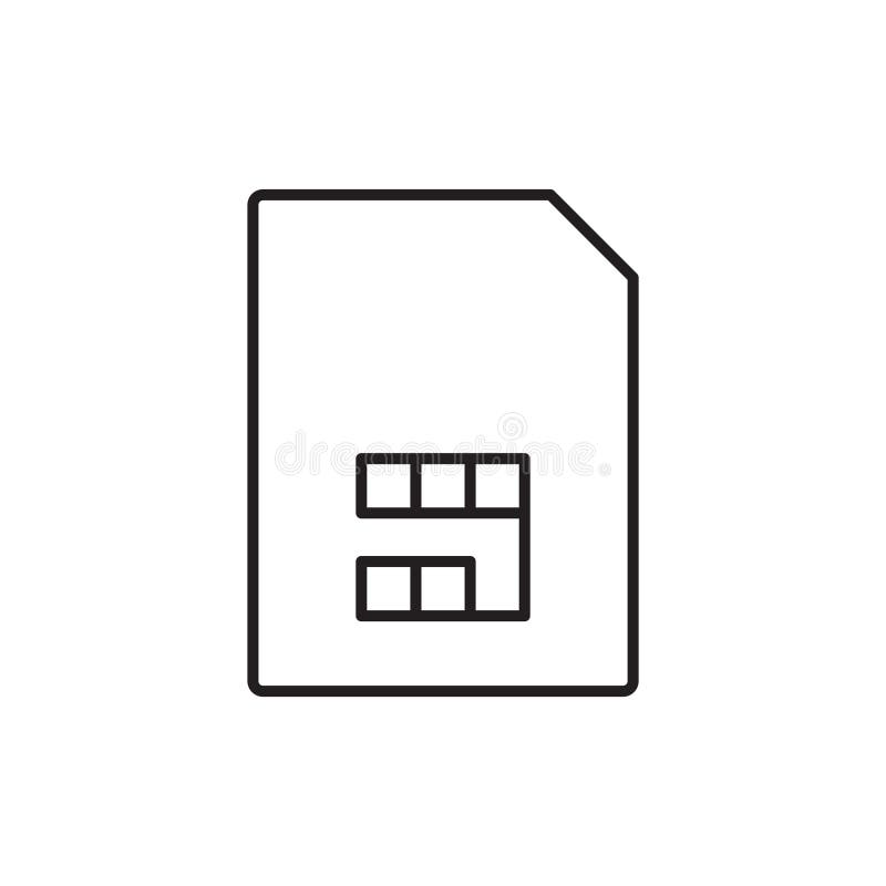 Sim card icon vector stock vector. Illustration of card - 348420251