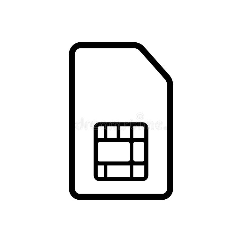 Sim card icon stock vector. Illustration of modern, settings - 282931416