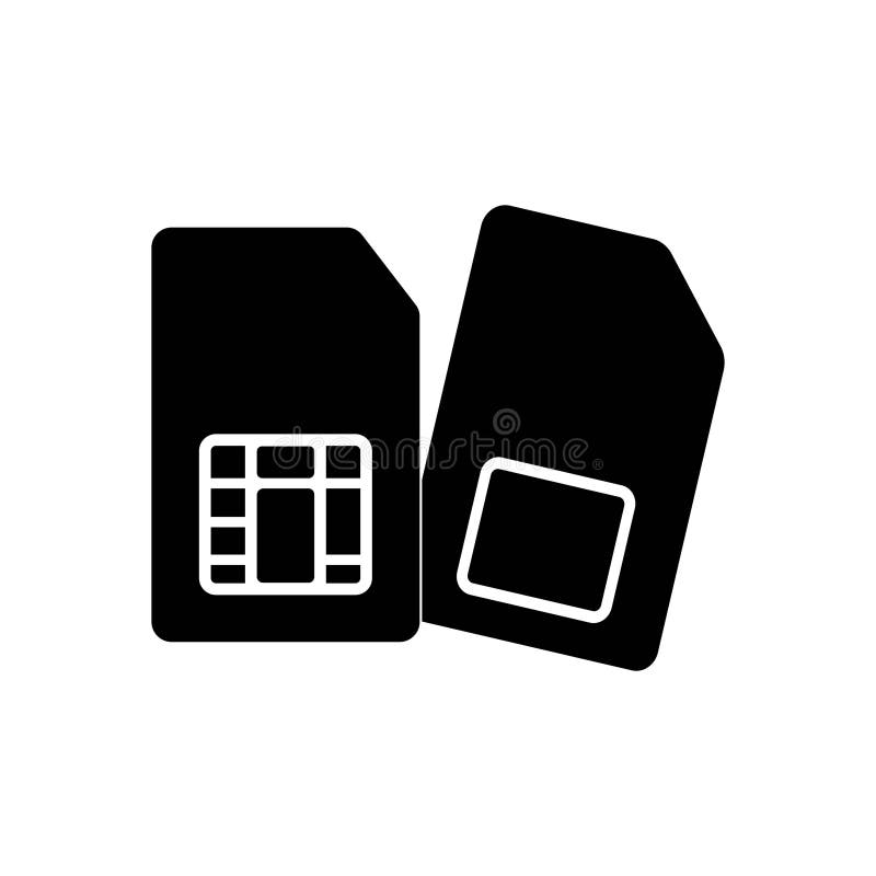 Sim card icon stock vector. Illustration of telephone - 282931419