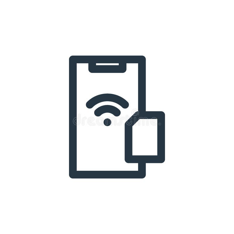 Sim Card Icon Vector from Technology Concept. Thin Line Illustration of ...