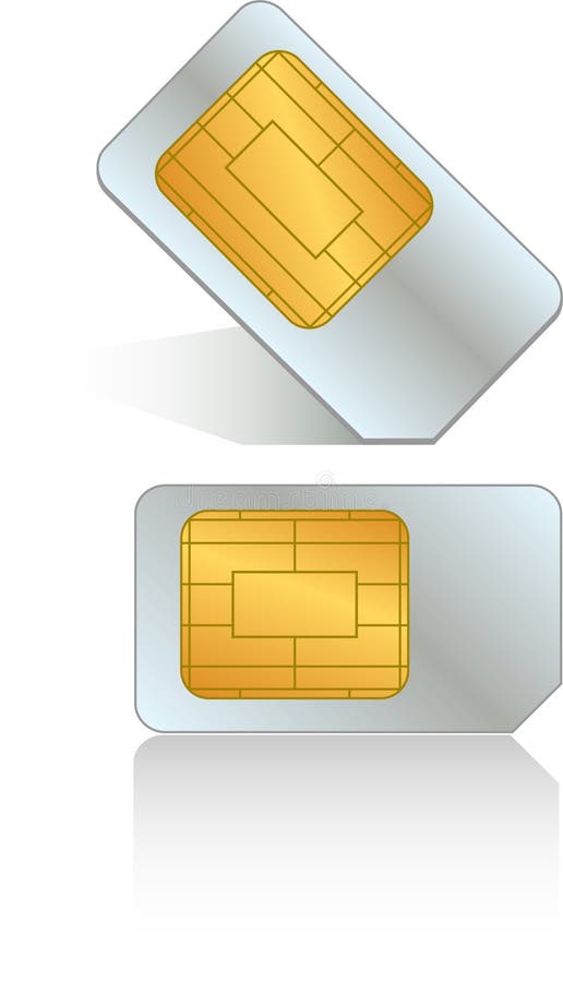 Sim Identity Card Mobile Phone Stock Vector - Illustration of call ...