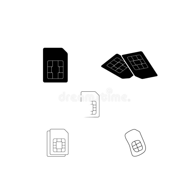 Sim card logo stock illustration. Illustration of telephone - 210648292