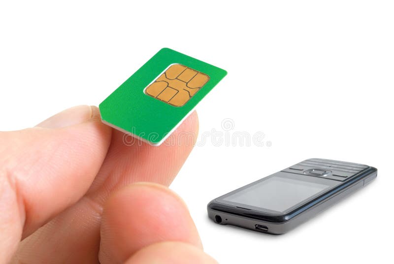 Sim card and phone. stock photo. Image of handling, management - 30269112