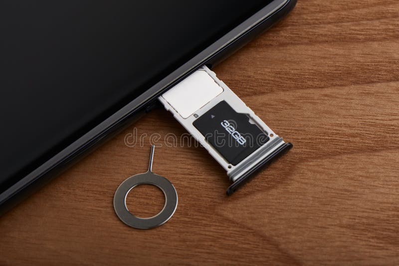 SIM Card and MicroSD Card Tray Stock Image - Image of macro, install ...
