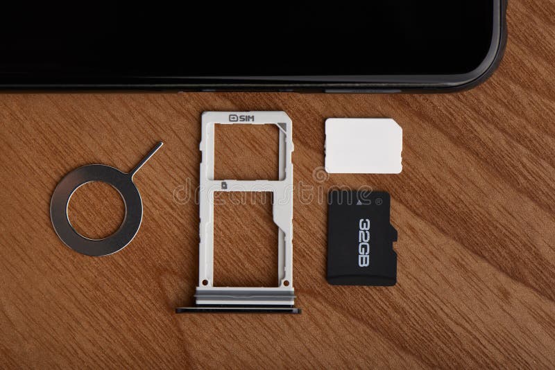 SIM Card and MicroSD Card Tray Stock Photo - Image of phone, place ...
