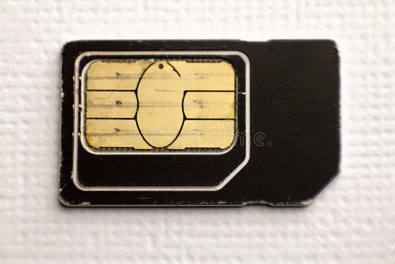 Sim Card Mobile Cellular Phone Chip on White Background Stock Image ...