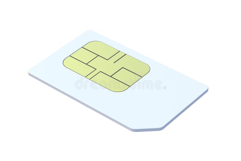 Sim Card for Mobile Phone Isolated on White Background Stock ...
