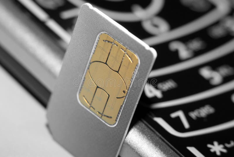 SIM card phone stock photo. Image of communicate, identification - 14803994