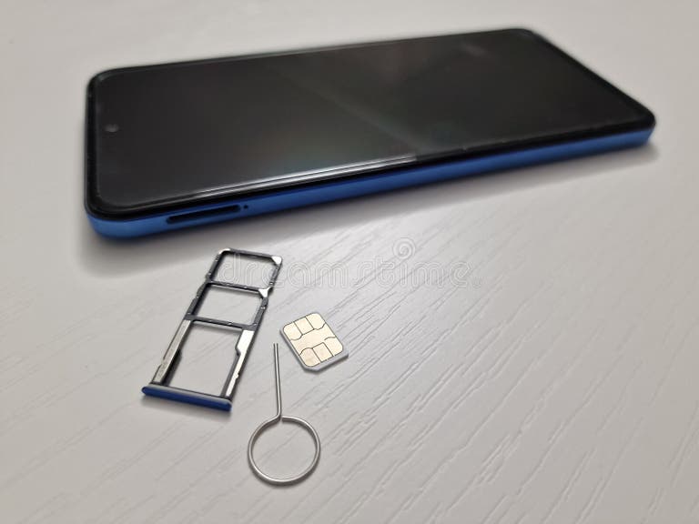 SIM Card Replacing Procedure Close Up Stock Image - Image of replace ...