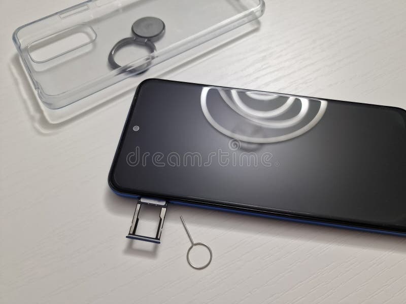 SIM Card Replacing Procedure Close Up Stock Image - Image of slot ...