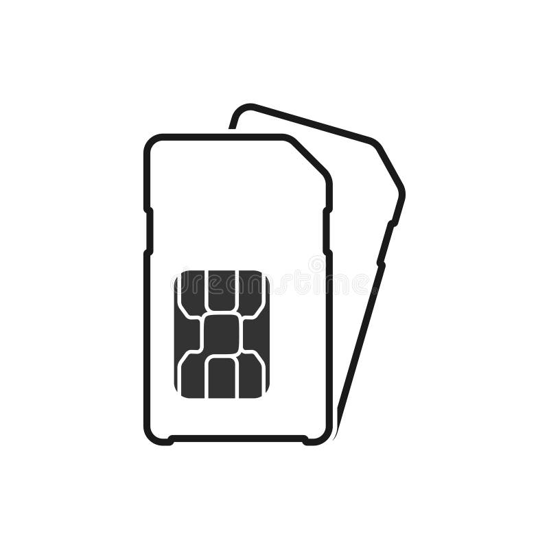 SIM Card. Simple Vector Illustration for Websites and Apps, Empty ...