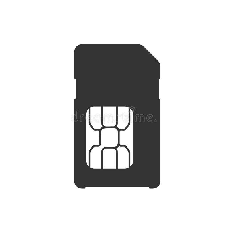 SIM card. Vector drawing stock vector. Illustration of connect - 100790140