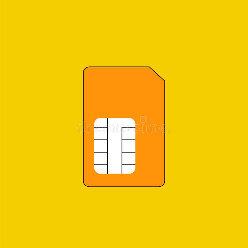 Sim card symbol, icon stock vector. Illustration of digital - 214432116