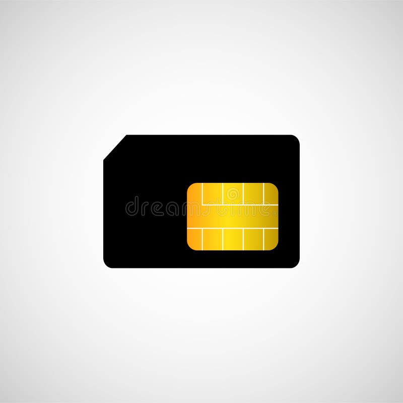 Sim Card Symbol on White Background. Vector Flat Icon Stock Vector ...