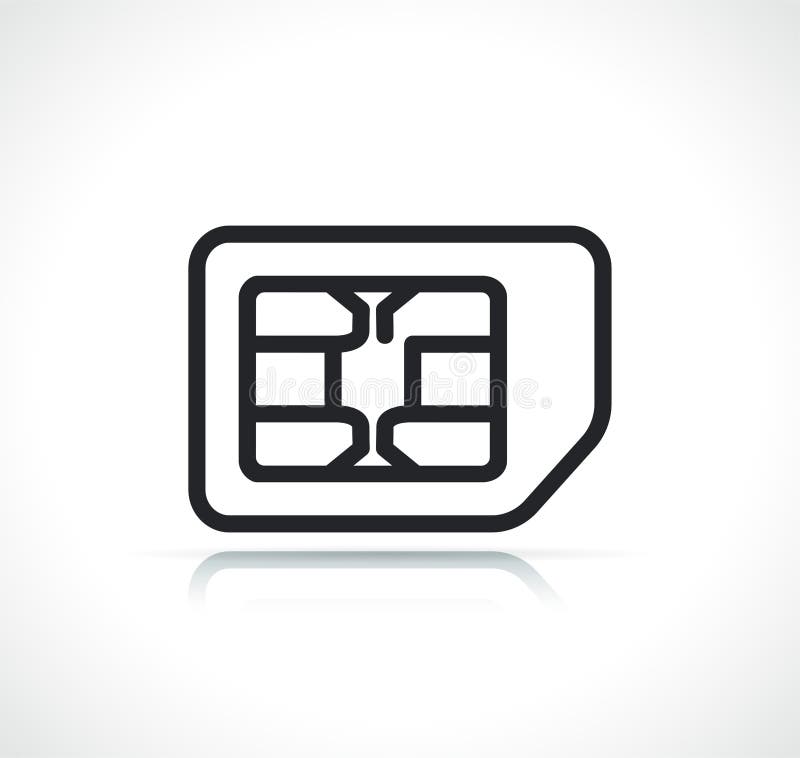 Sim Card Thin Line Pictogram Vector Illustratie - Illustration of kaart ...