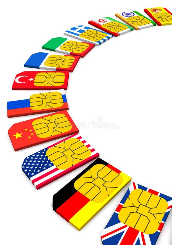 SIM-card of the Various States Stock Illustration - Illustration of ...