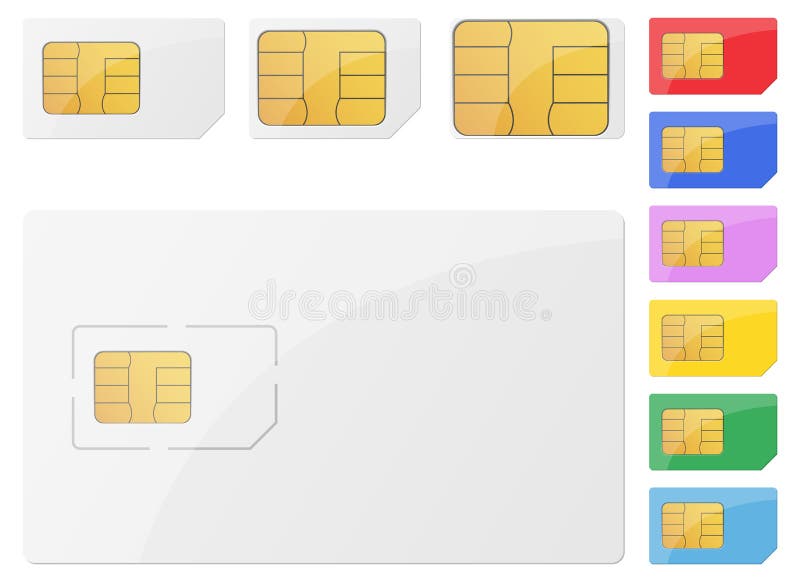 Sim Card Vector Design Illustration Isolated on White Background Stock ...