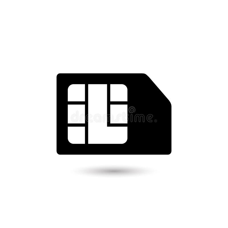 Sim Card Vector Icon. Sim Card Icon Symbol Stock Vector - Illustration ...