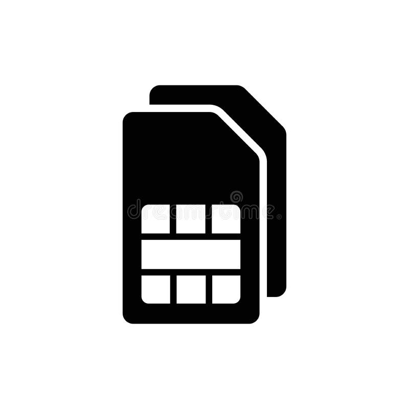 Sim Card Vector Icon. Sim Card Icon Symbol. Sim Card - Mobile Slot Icon ...