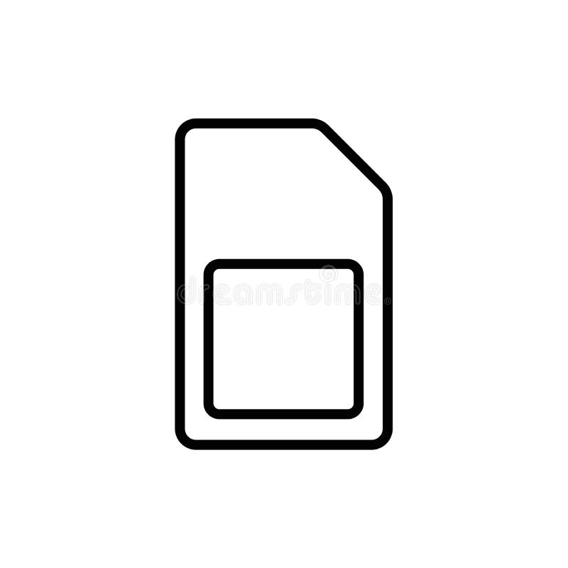 Sim Card Vector Icon. Sim Card Icon Symbol. Sim Card - Mobile Slot Icon ...