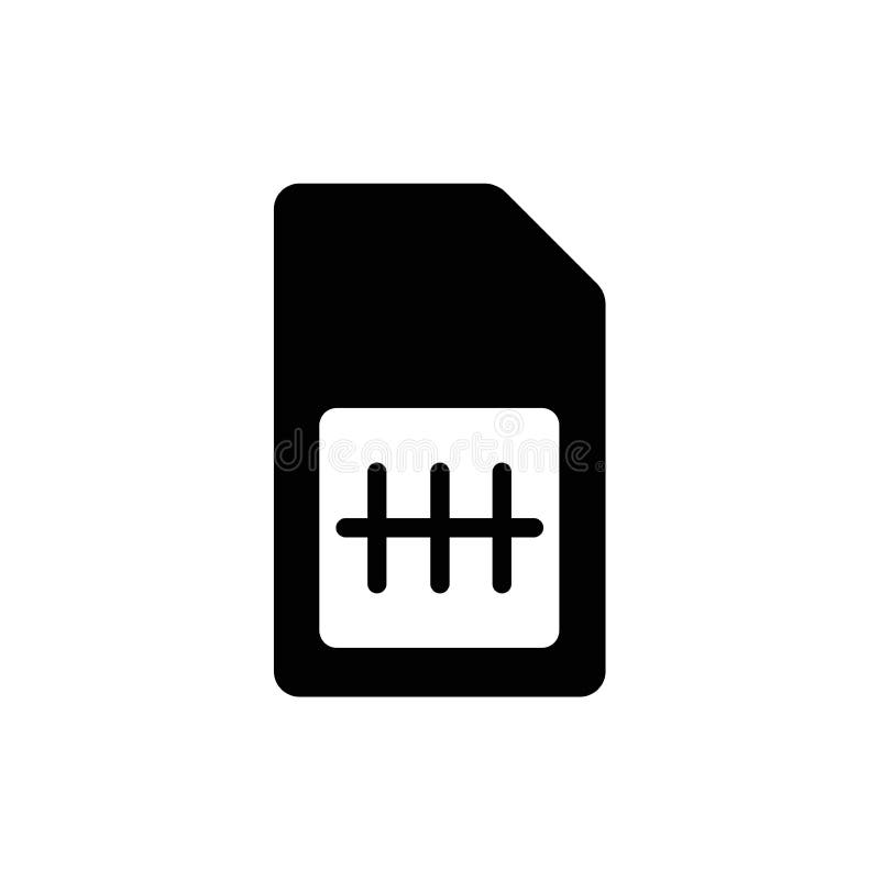 Sim Card Vector Icon. Sim Card Icon Symbol. Sim Card - Mobile Slot Icon ...