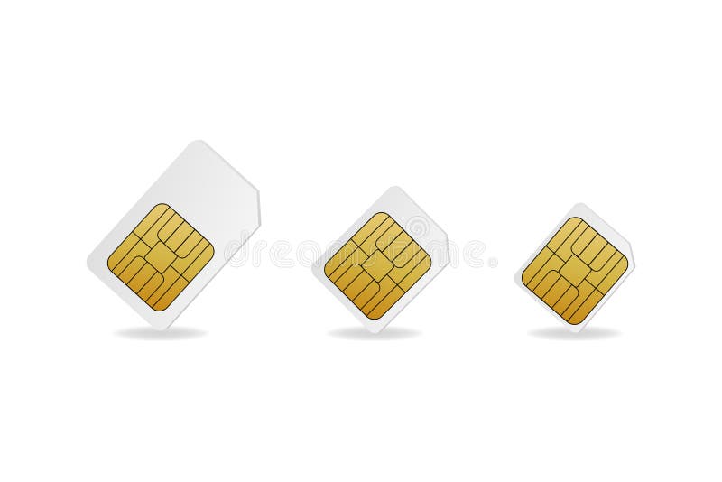 Sim Card Vector Mobile Phone Icon Chip. Stock Illustration ...