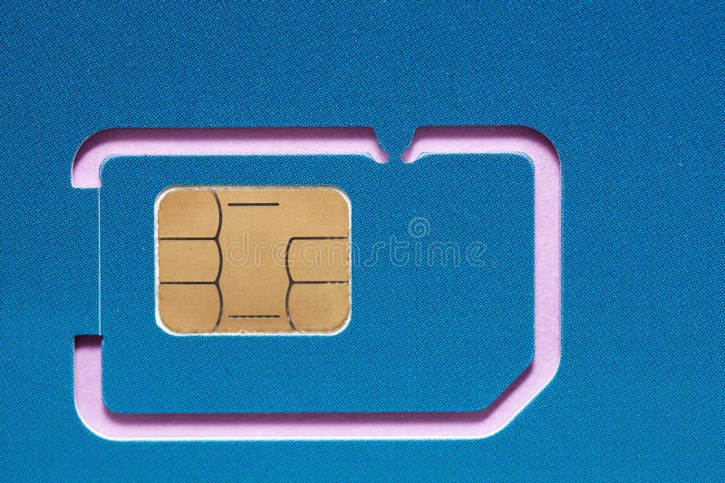 Sim card view stock photo. Image of blue, metallic, gold - 200496162