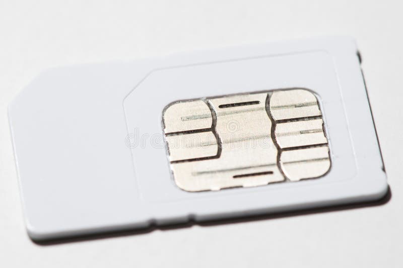 Sim Card on White Background Stock Image - Image of corporate, connect ...