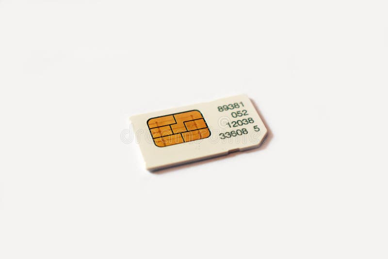Sim Card on White Background 3 Stock Image - Image of smartphone ...