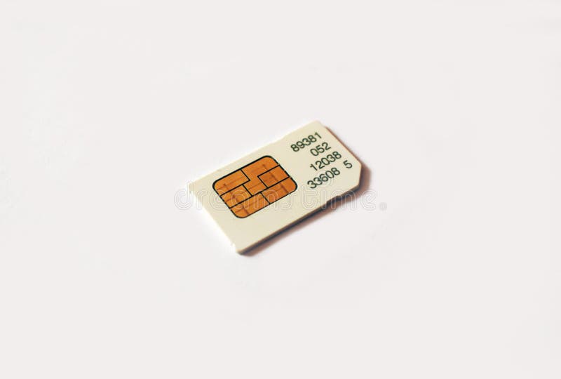 Sim Card on White Background 2 Stock Image - Image of phone, network ...