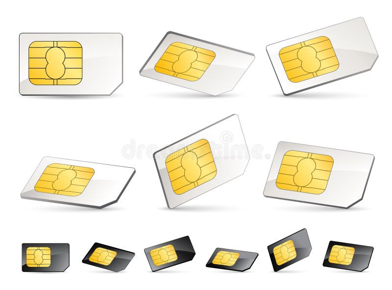 Sim card stock illustration. Illustration of telephone - 36381886