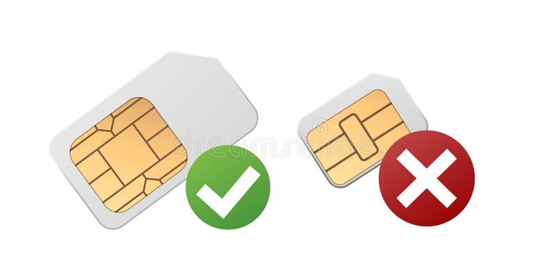 Sim Cards Different Sizes 3D Vector Icons Set, Wireless GSM Microchip ...