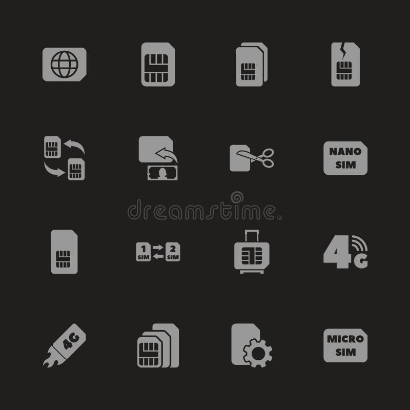 Nano Sim Card, Gsm Micro Chip, Simcard. Flat Vector Icon Illustration ...