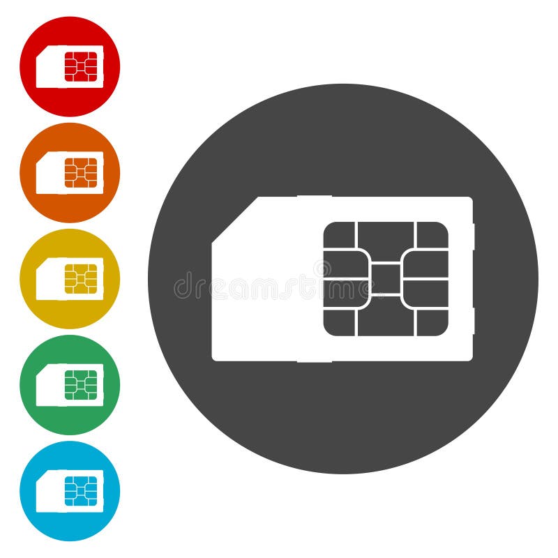 Circle Color Sim Cards Stock Illustrations – 22 Circle Color Sim Cards ...