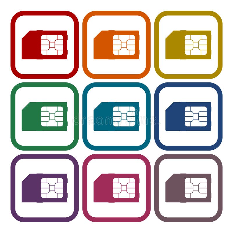 Circle Color Sim Cards Stock Illustrations – 19 Circle Color Sim Cards ...