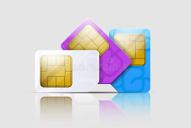 SIM Cards for Mobile Phones. Mobile and Wireless Stock Vector ...