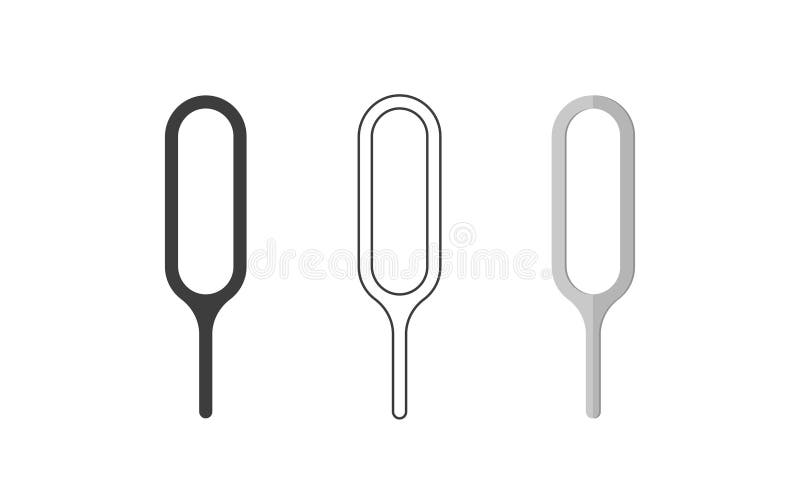 Sim Ejector Icon. Needle for Opening SIM Card Slot of Mobile Phone ...