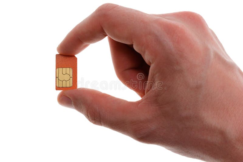 Sim in hand stock image. Image of white, cell, isolated - 15102153