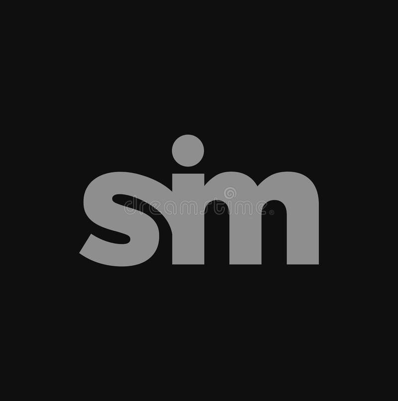 `SIM` Initial Letters Company Name Monogram. S I M Lettering Logo Stock ...