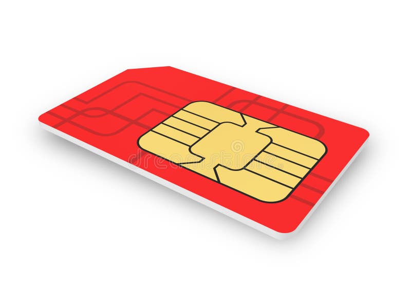 SIM-Karte stock abbildung. Illustration von telefon, farbe - 40953093