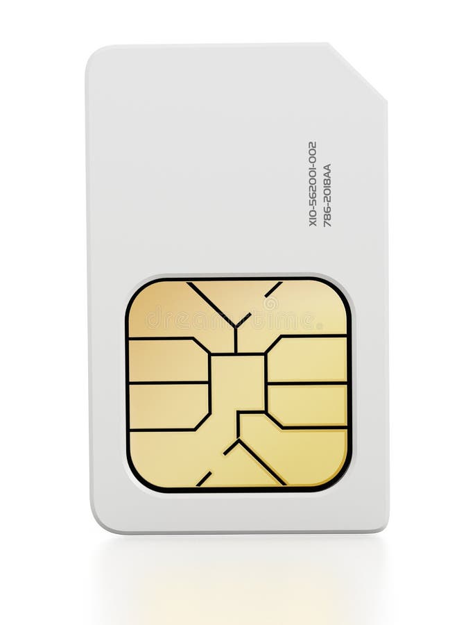 Sim Karte stock abbildung. Illustration von einzeln, telekommunikation ...