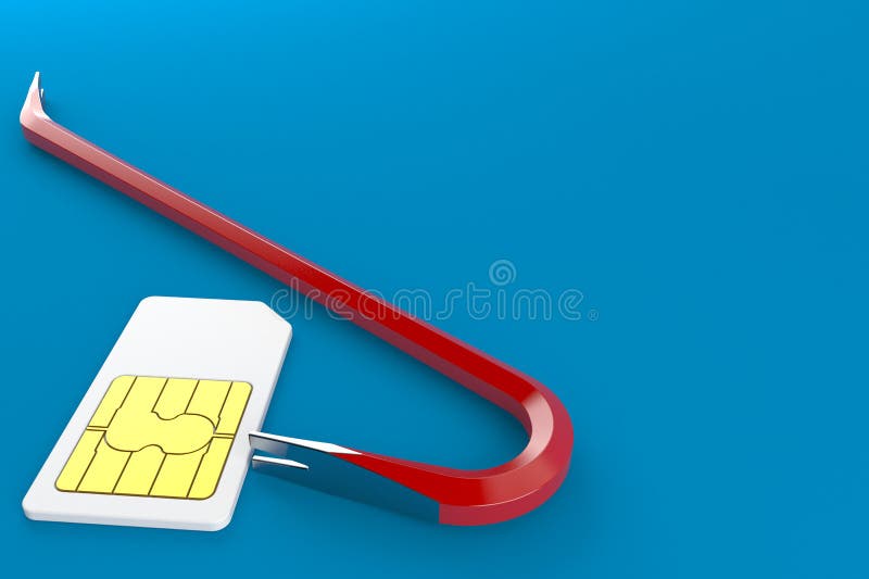 SIM lock concept stock illustration. Illustration of simlock - 98945710