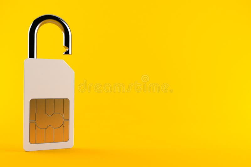 SIM lock concept stock illustration. Illustration of simlock - 98945710