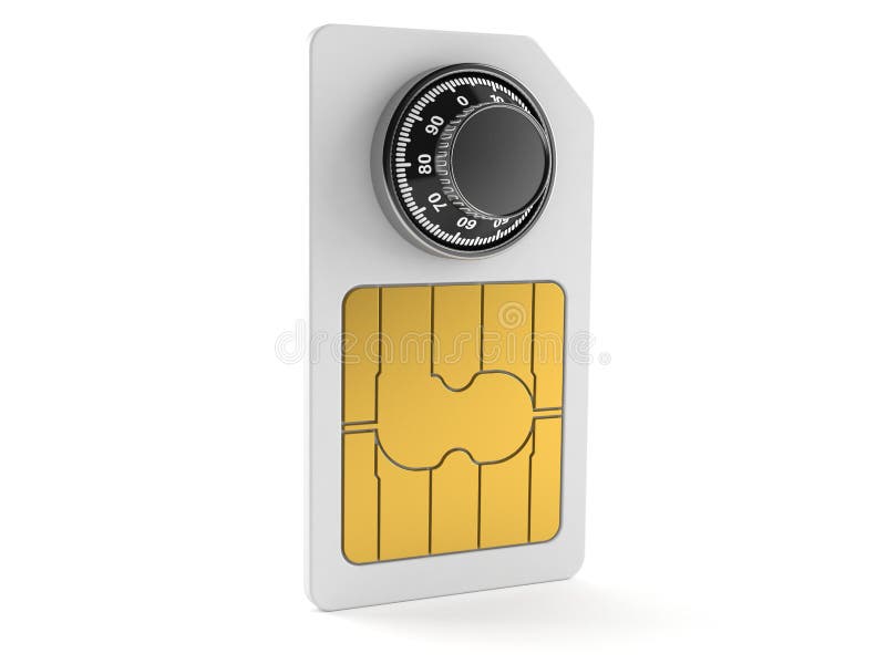 SIM lock concept stock illustration. Illustration of simlock - 98945710