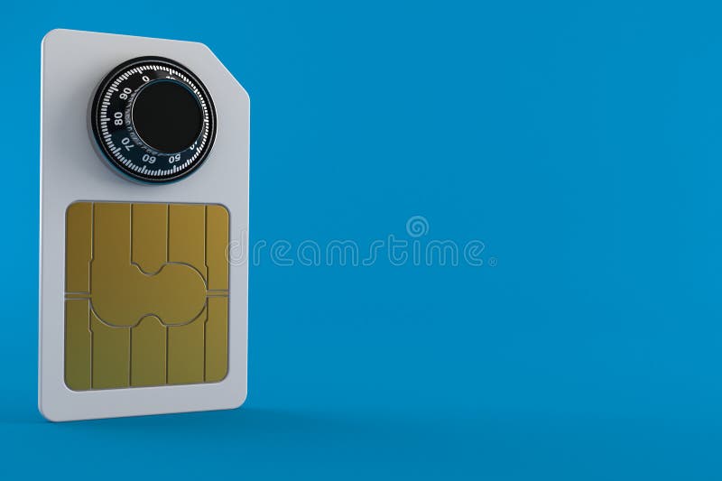 SIM lock concept stock illustration. Illustration of simlock - 98945710